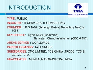 Company Analysis - TCS (Tata Consultancy Services) | PPTX