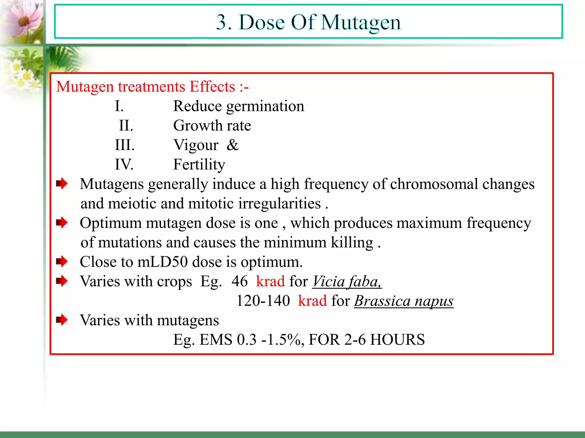 APPLICATION OF MUTATION BREEDING IN FIELD CROPS | PPTX