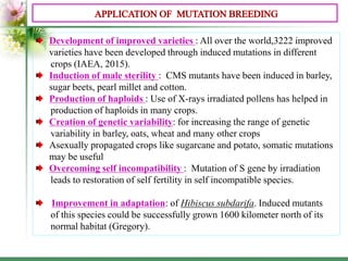 APPLICATION OF MUTATION BREEDING IN FIELD CROPS | PPTX