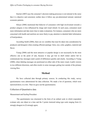 Final_Effectsofproductpacakging.pdf | Household Supplies | Shopping