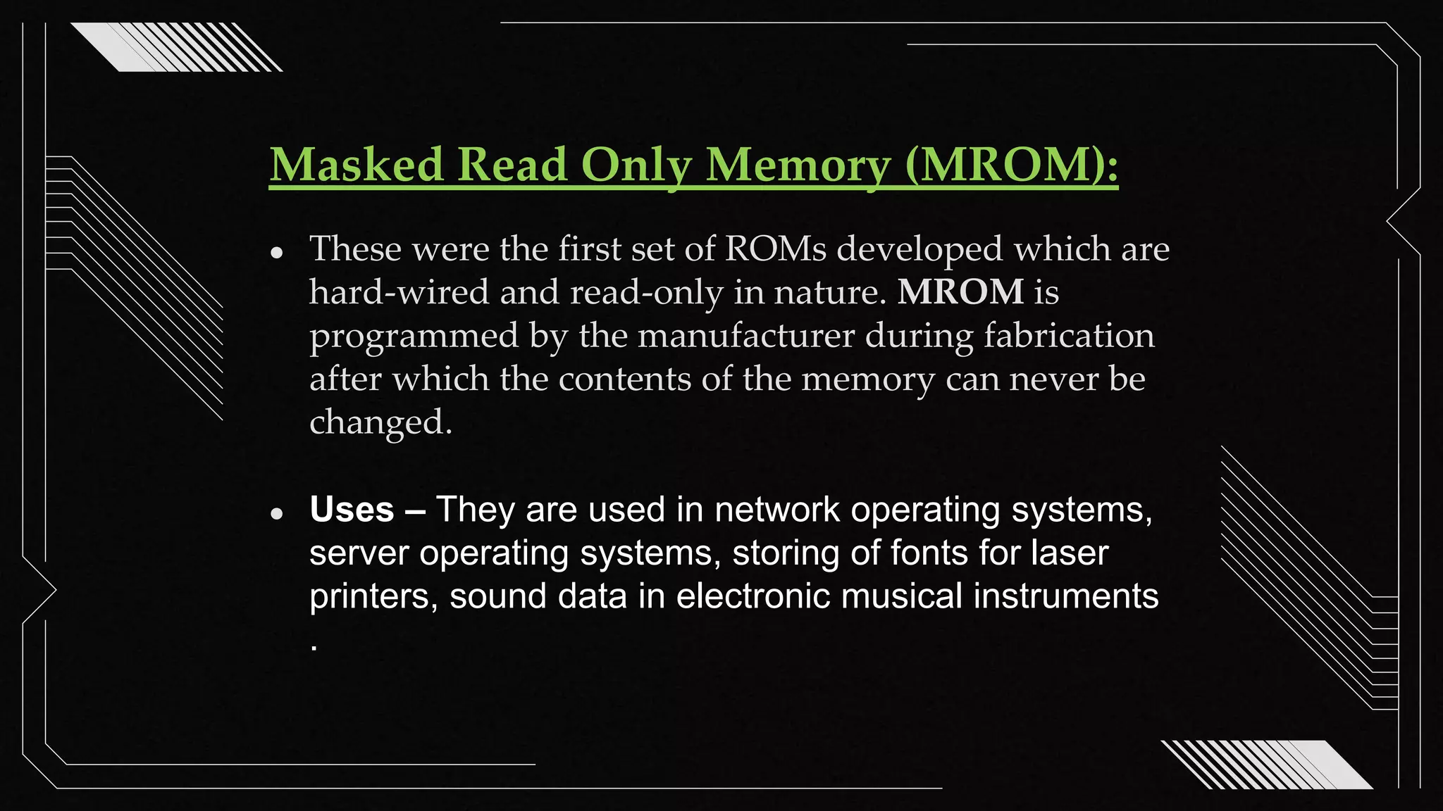 SEMICONDUCTOR MEMORIES(RAM &ROM).pptx