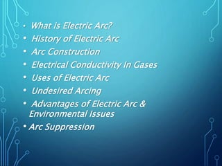 Presentation on Electric arc | PPTX