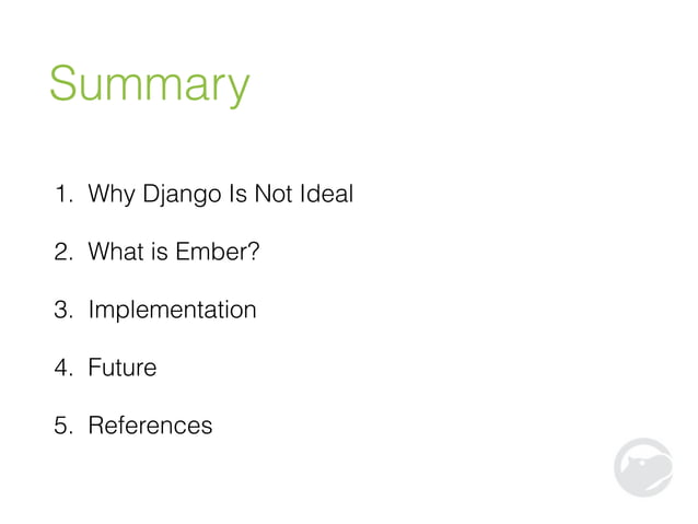 Migration from Django to Ember | PPT
