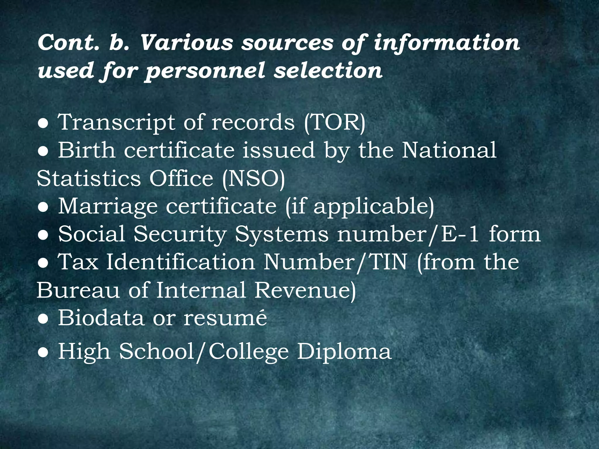 Final employee selection | PPTX