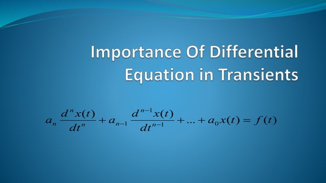 Transients analysis and Its derivations | PPTX | Physics | Science