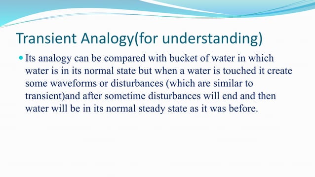Transients Analysis And Its Derivations Pptx Physics Science