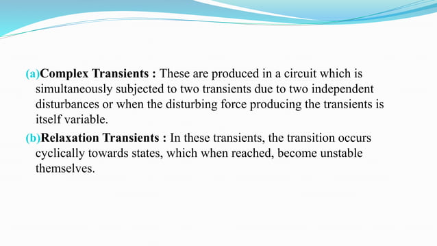 Transients analysis and Its derivations | PPTX | Physics | Science