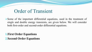 Transients analysis and Its derivations | PPTX | Physics | Science
