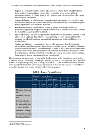 Enabling Merchant Payments Acceptance in the Digital Financial ...