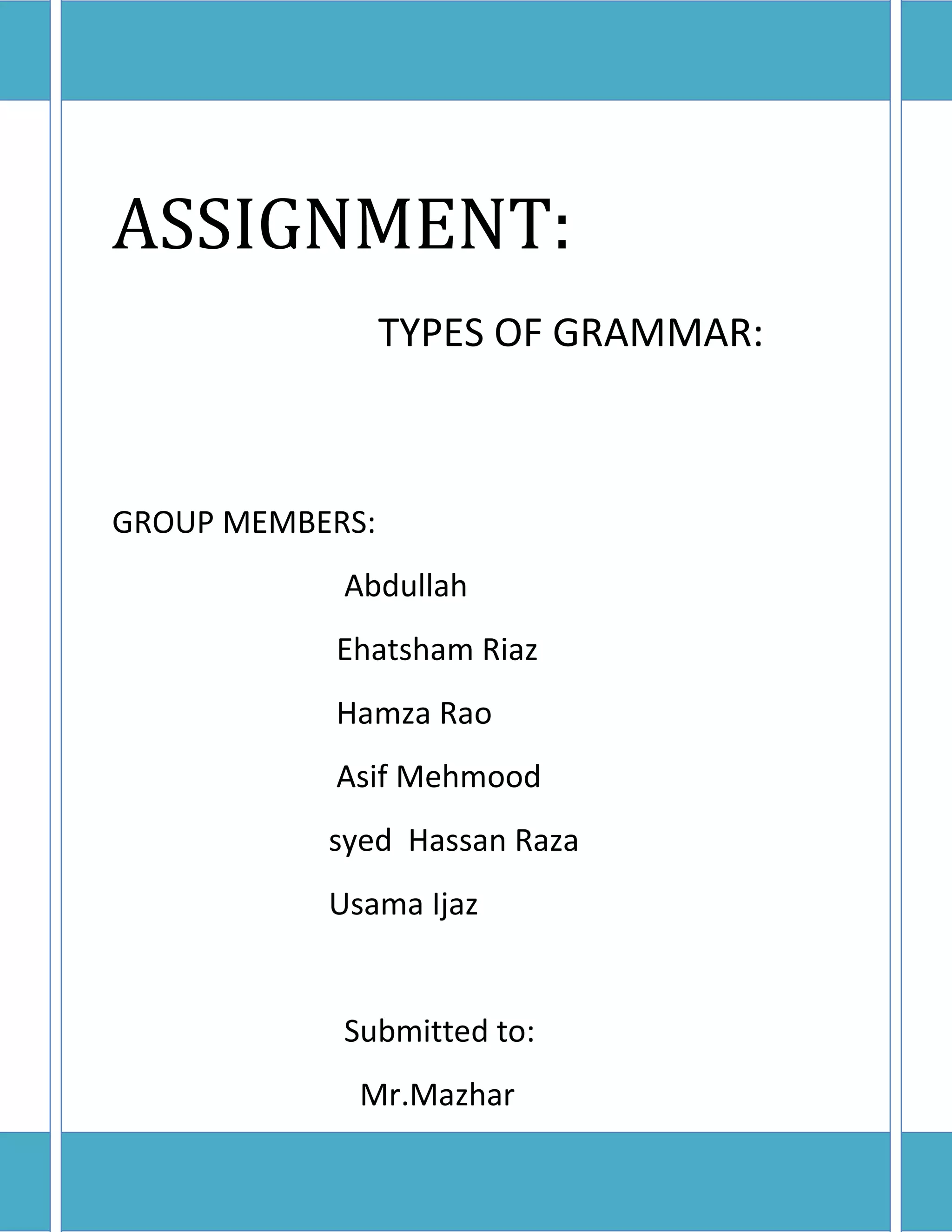 whats is Grammar and TYPES OF GRAMMAR | PDF