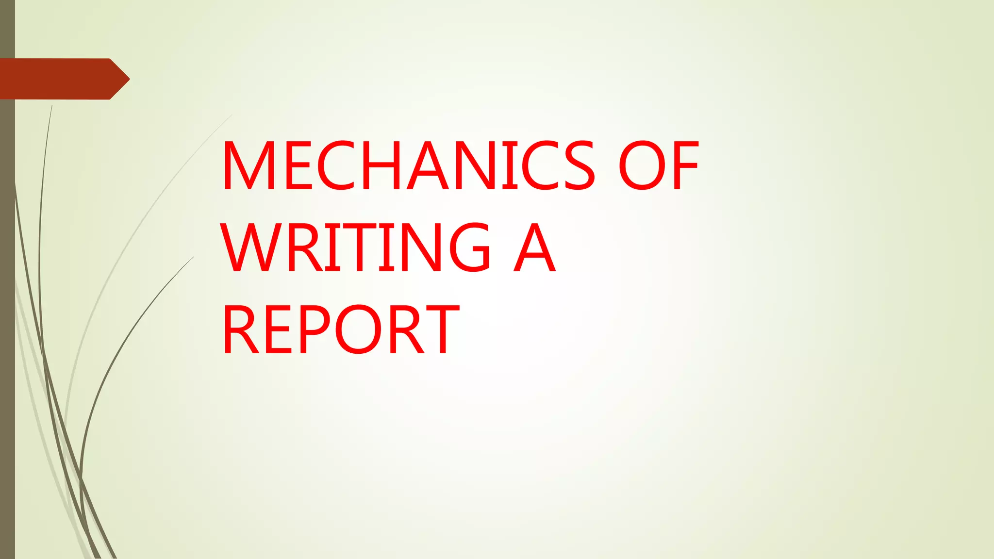 Report Writing PPT | PPTX
