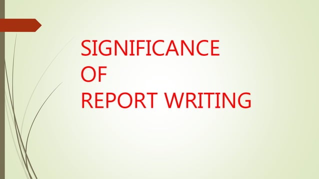 Report Writing PPT | PPTX