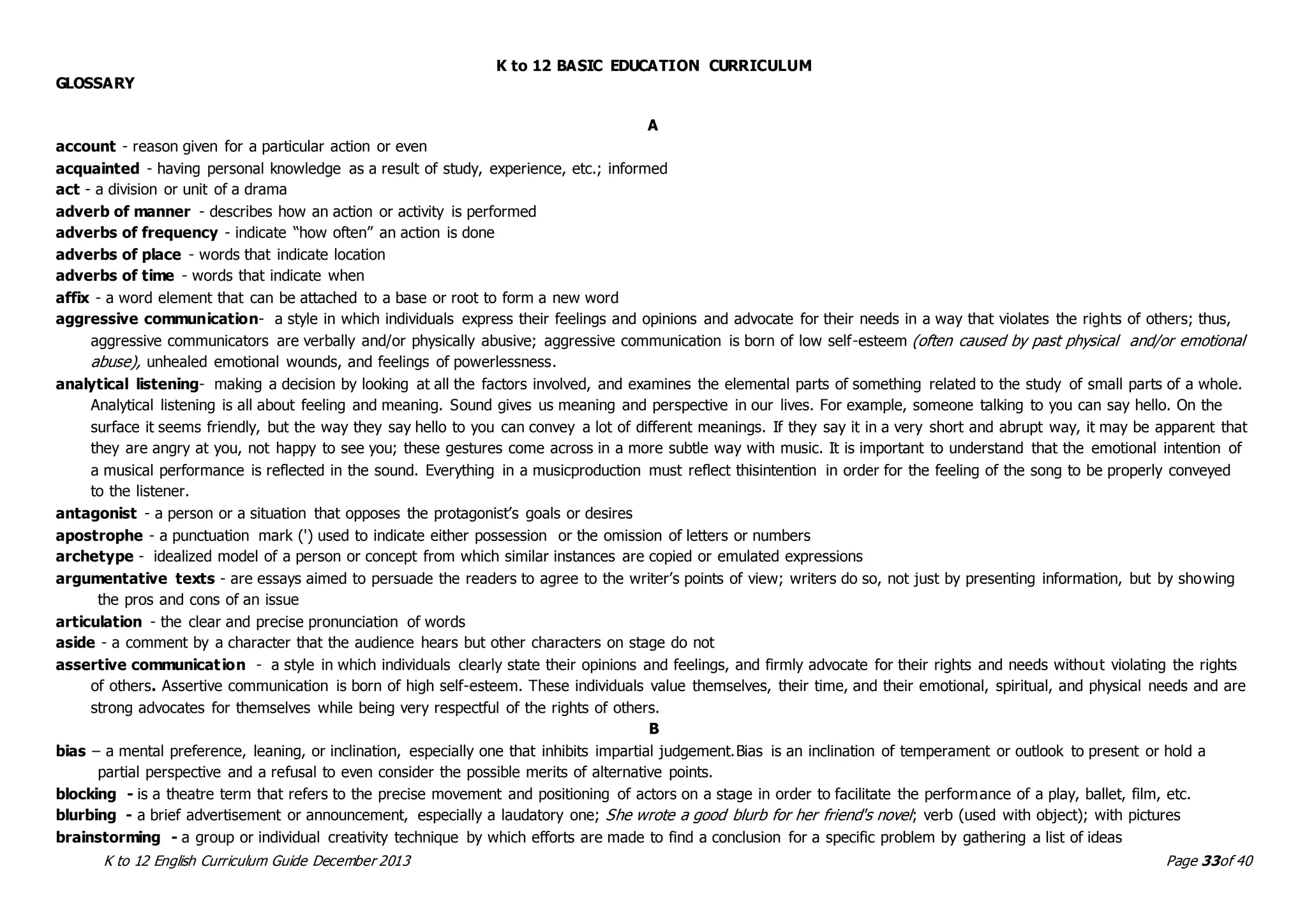 DepEd K to 12 ENGLISH CURRICULUM GUIDE GRADE 9 | DOCX