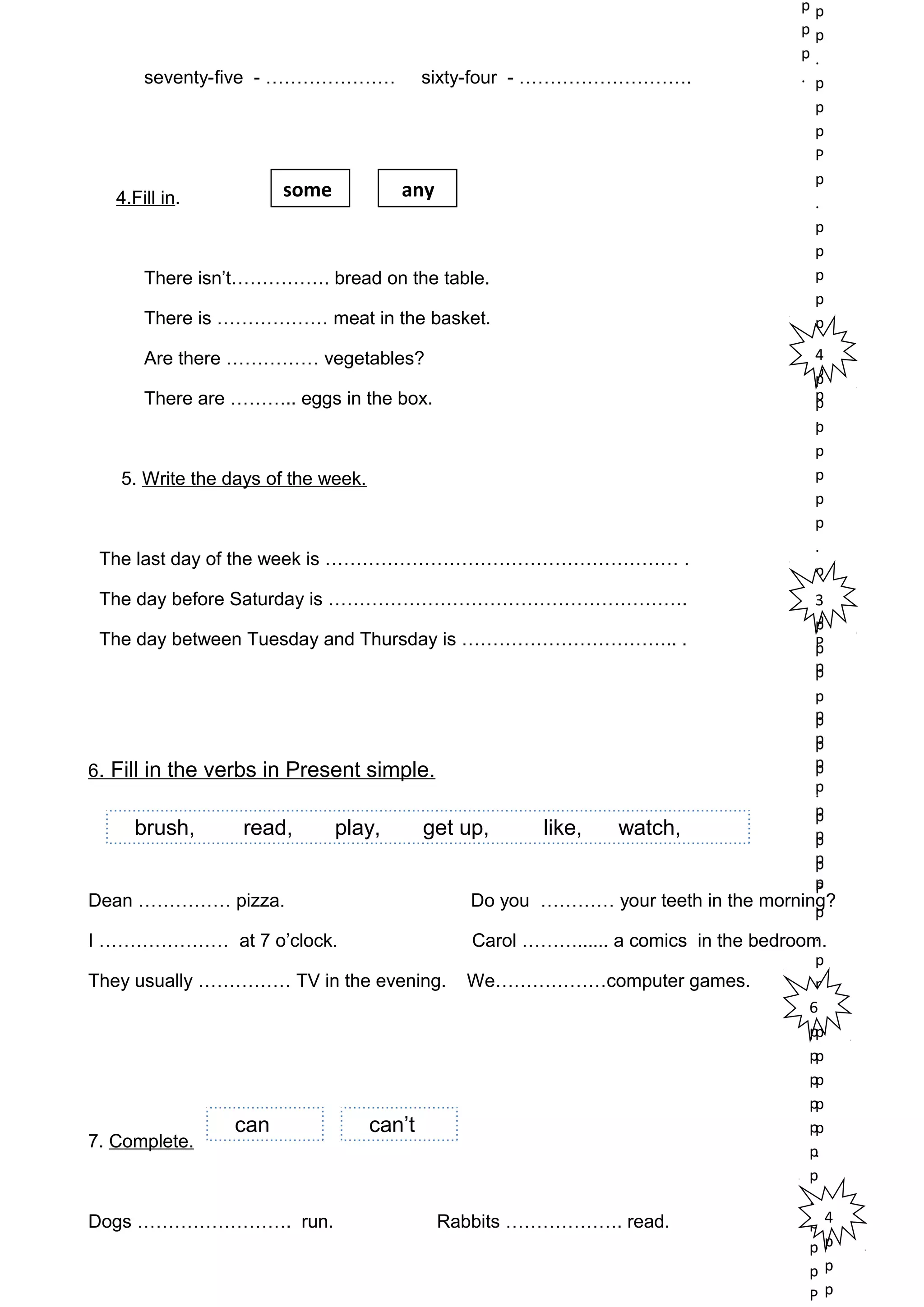 Final english test 3rd grade | DOC