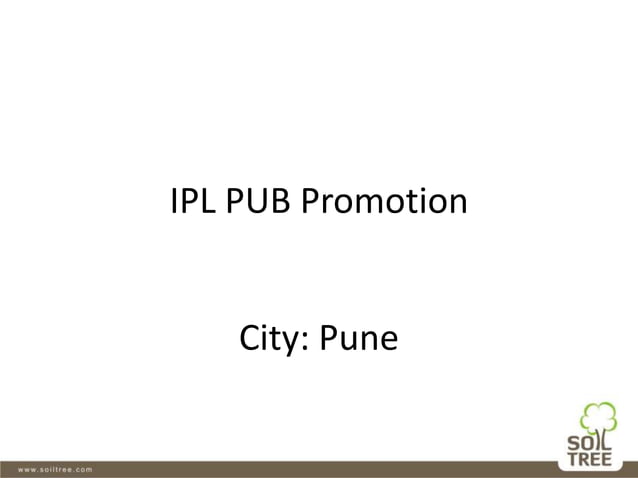 Case Study: Kingfisher IPL Activity by Soil Tree | PPTX
