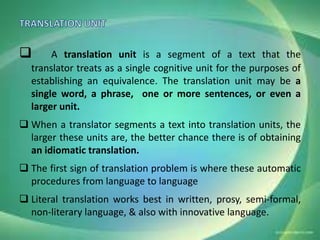 Four Levels Of Translation | PPTX