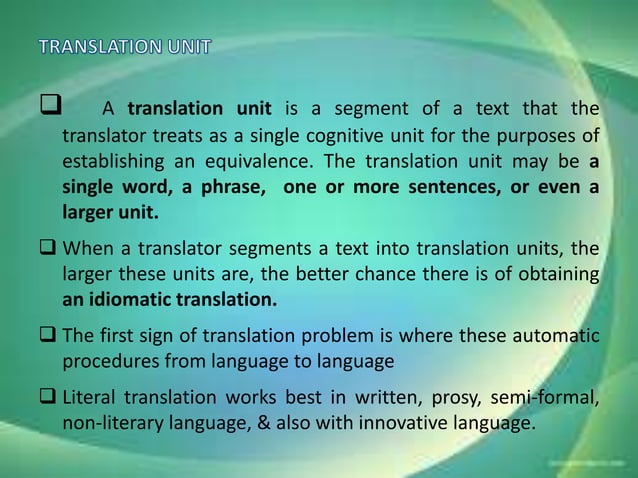 Four Levels Of Translation | PPTX