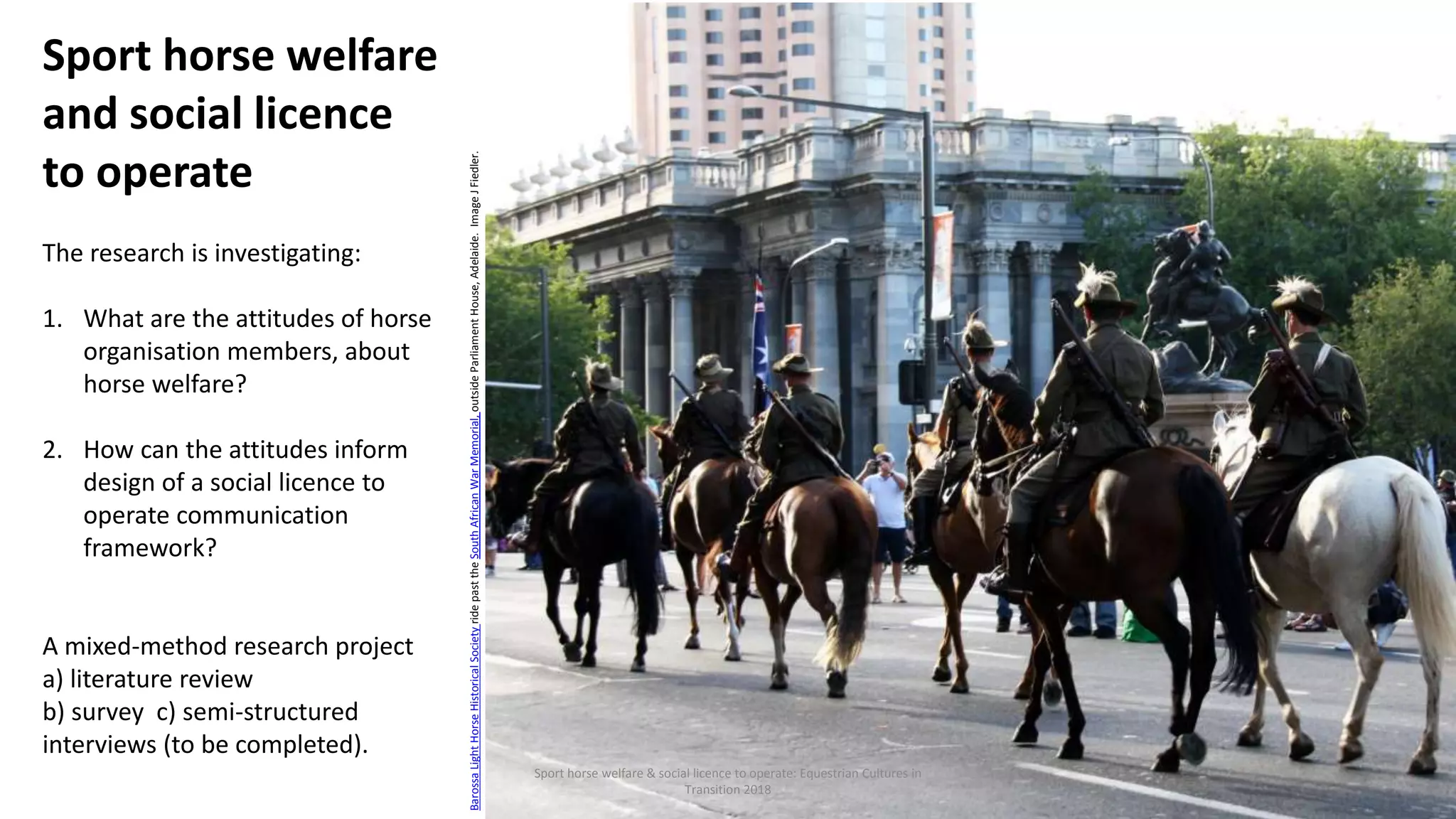 Sport horse welfare & social licence to operate | PPT