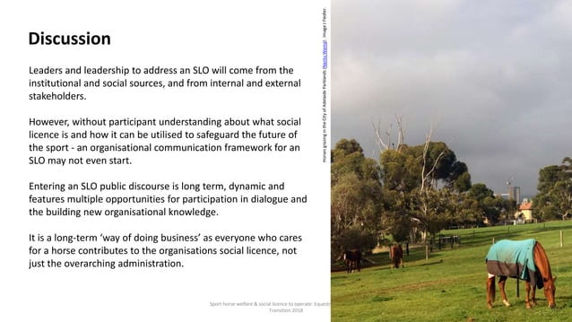 Sport horse welfare & social licence to operate | PPT