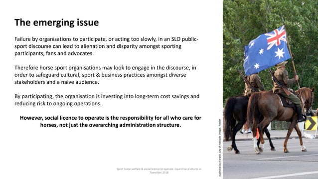 Sport horse welfare & social licence to operate | PPT