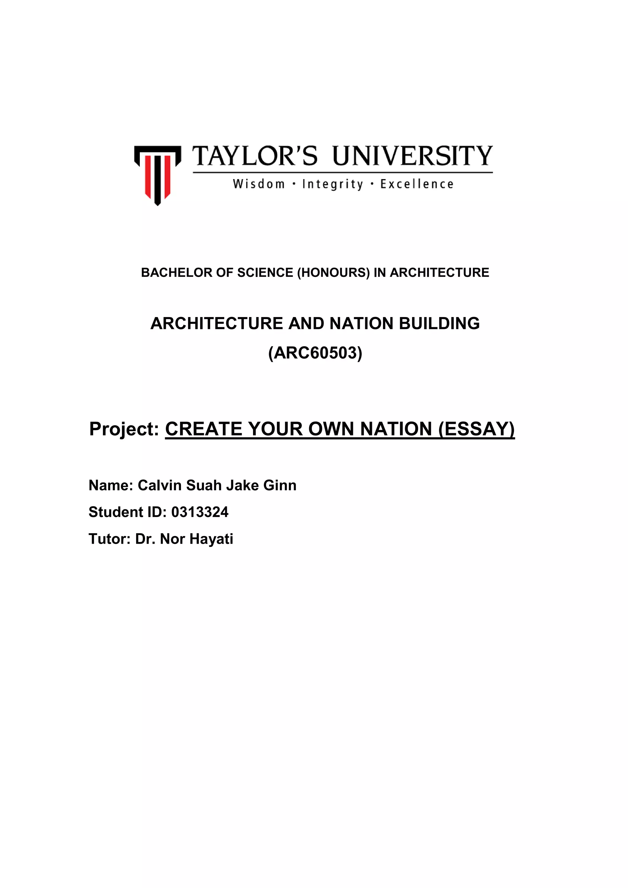 Create Your Own Nation (Essay) | PDF