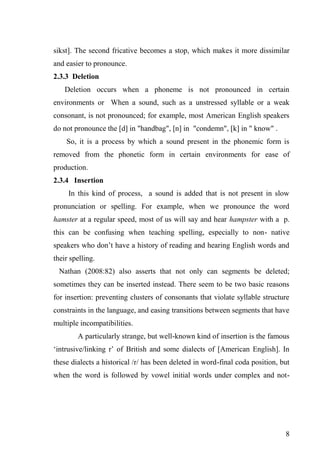 Final essay on the rules of phonology | PDF