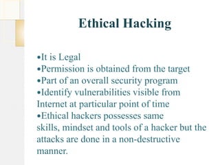 Final ethical hacking | PPTX