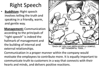 Teachings of Buddhism in Management | PPTX