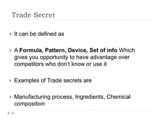 Trade secrets and conflicts of interest | PPT | Free Download