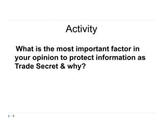 Trade secrets and conflicts of interest | PPTX