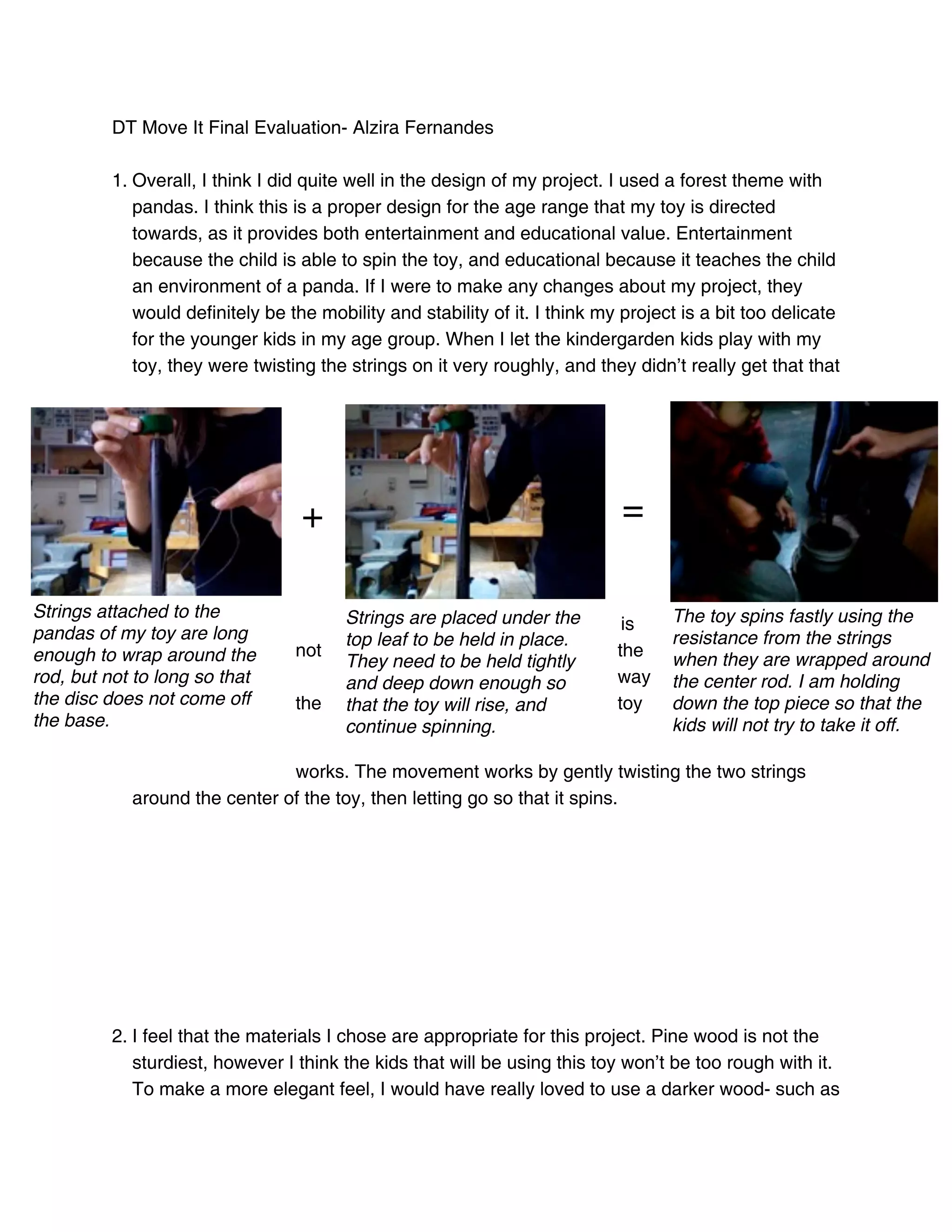 Final evaluation | PAGES | Woodworking | Arts and Crafts