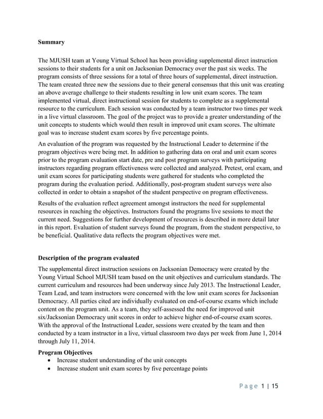 EDTECH 505 Final Evaluation Report Booth | PDF