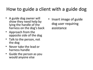 Final everyday sighted guide training | PPT