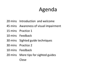 Final everyday sighted guide training | PPT