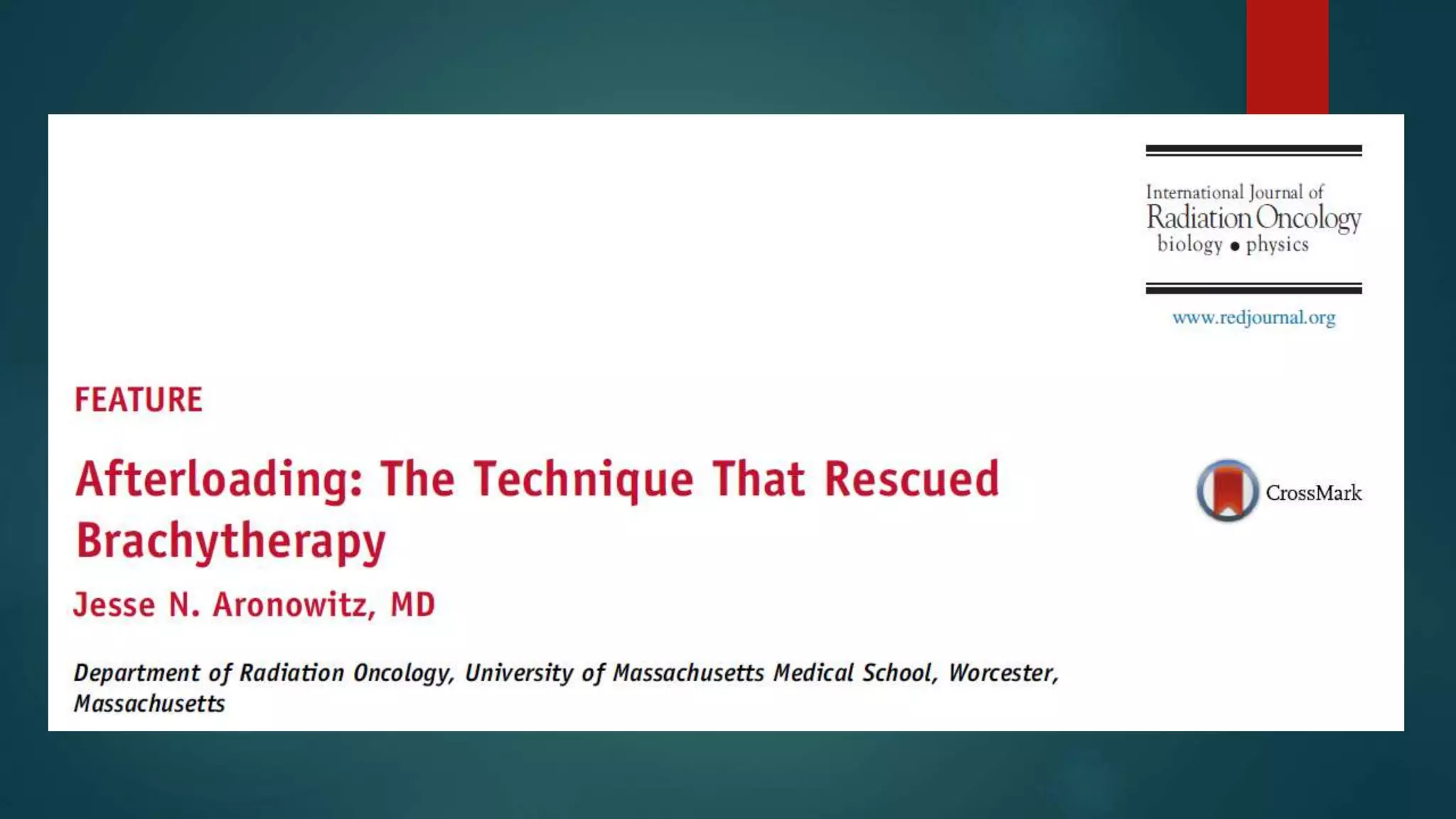 Evolution of Intracavitary brachytherapy for carcinoma of cervix | PPTX
