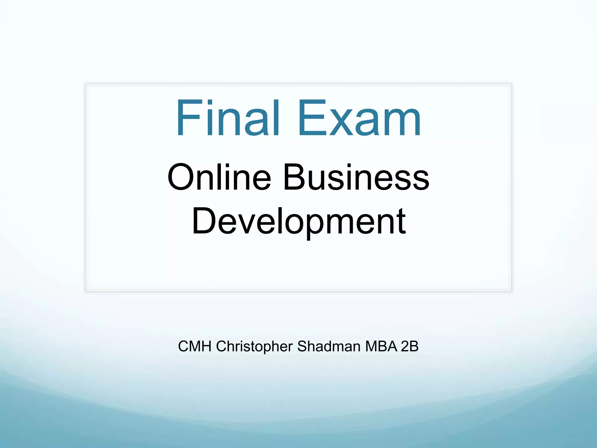 Final exam | PPTX | Internet | Computing