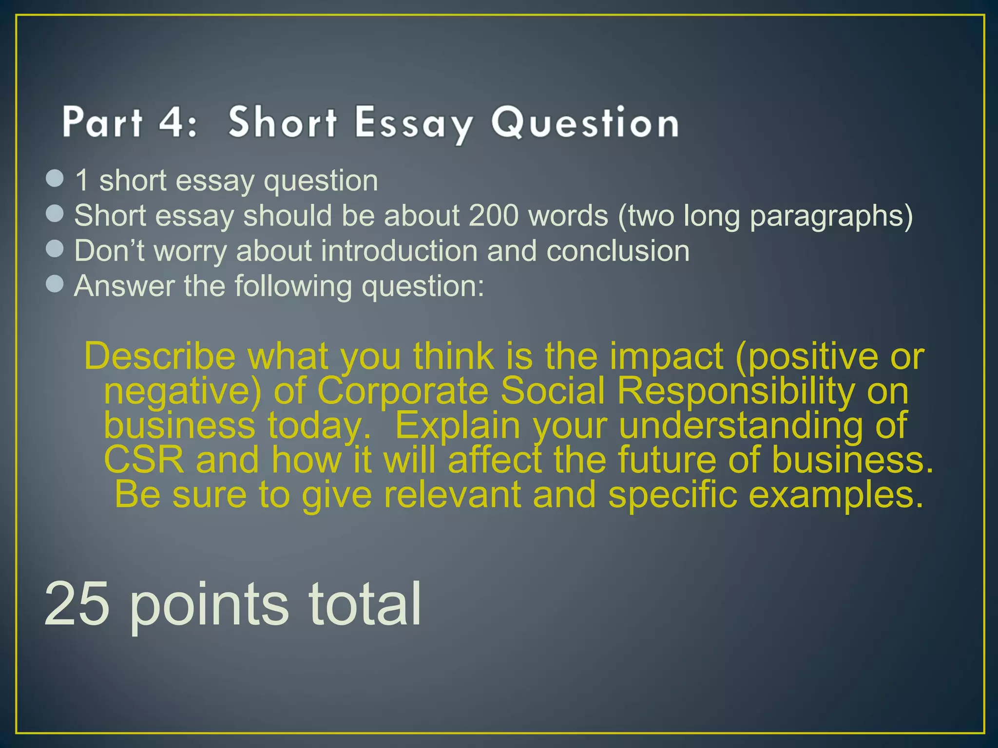 Final exam | PPT
