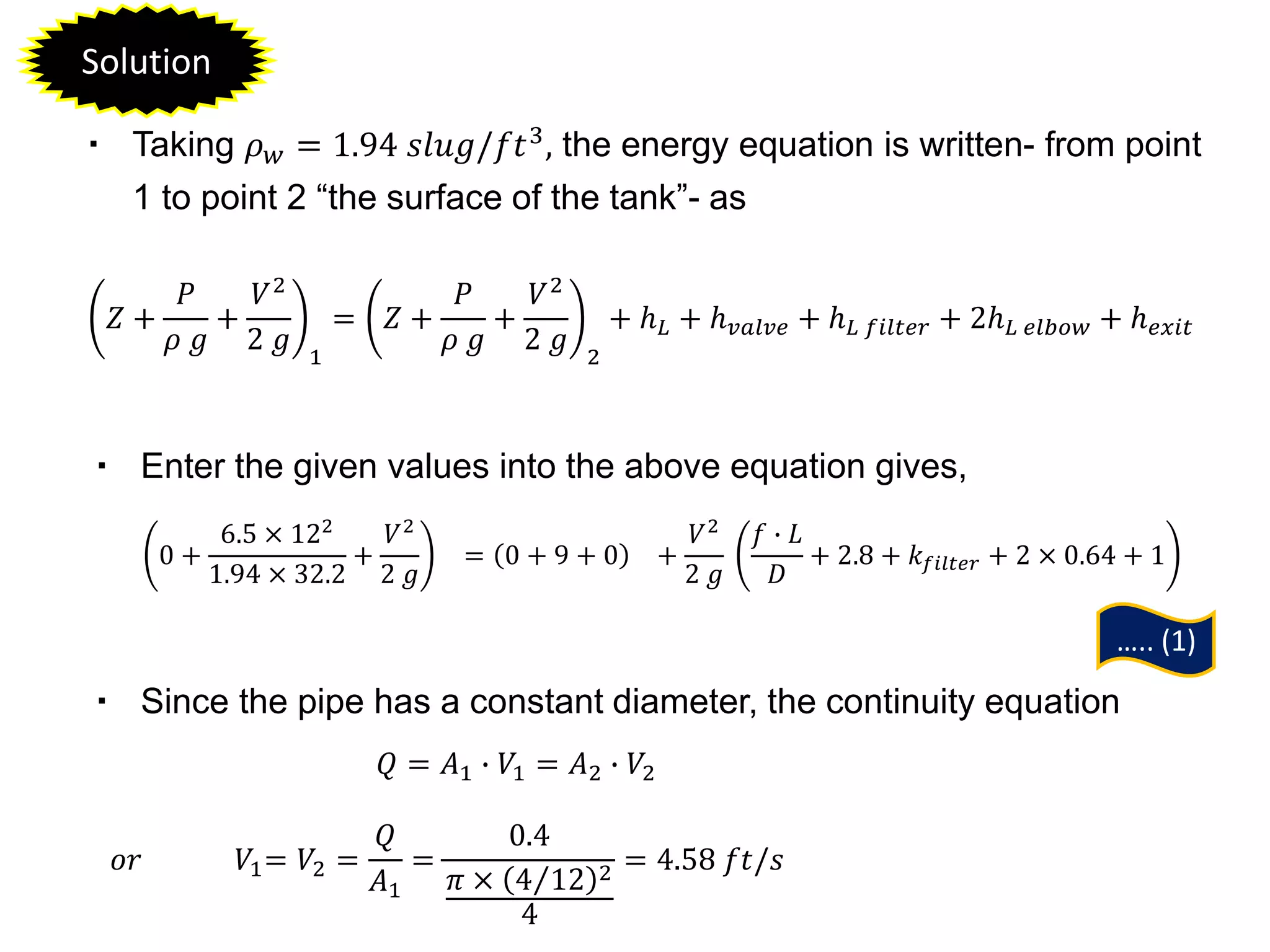 Problem solving in fluid mechanics | PPTX | Chemistry | Science