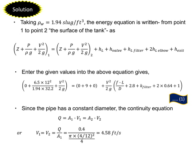 Problem solving in fluid mechanics | PPTX | Chemistry | Science