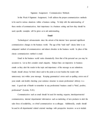 Business Communication Methods | PDF