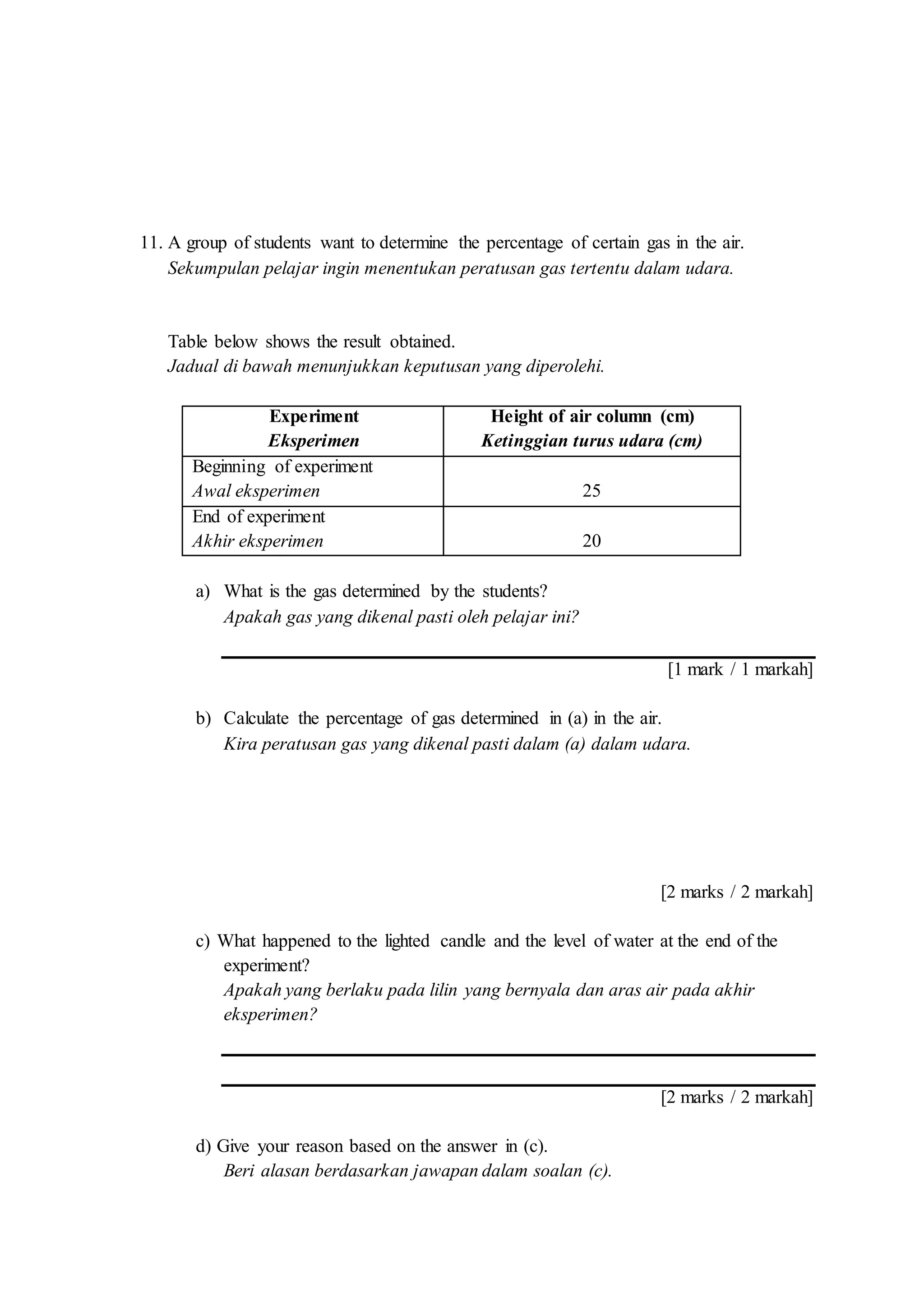 Final exam science form 1 | DOCX