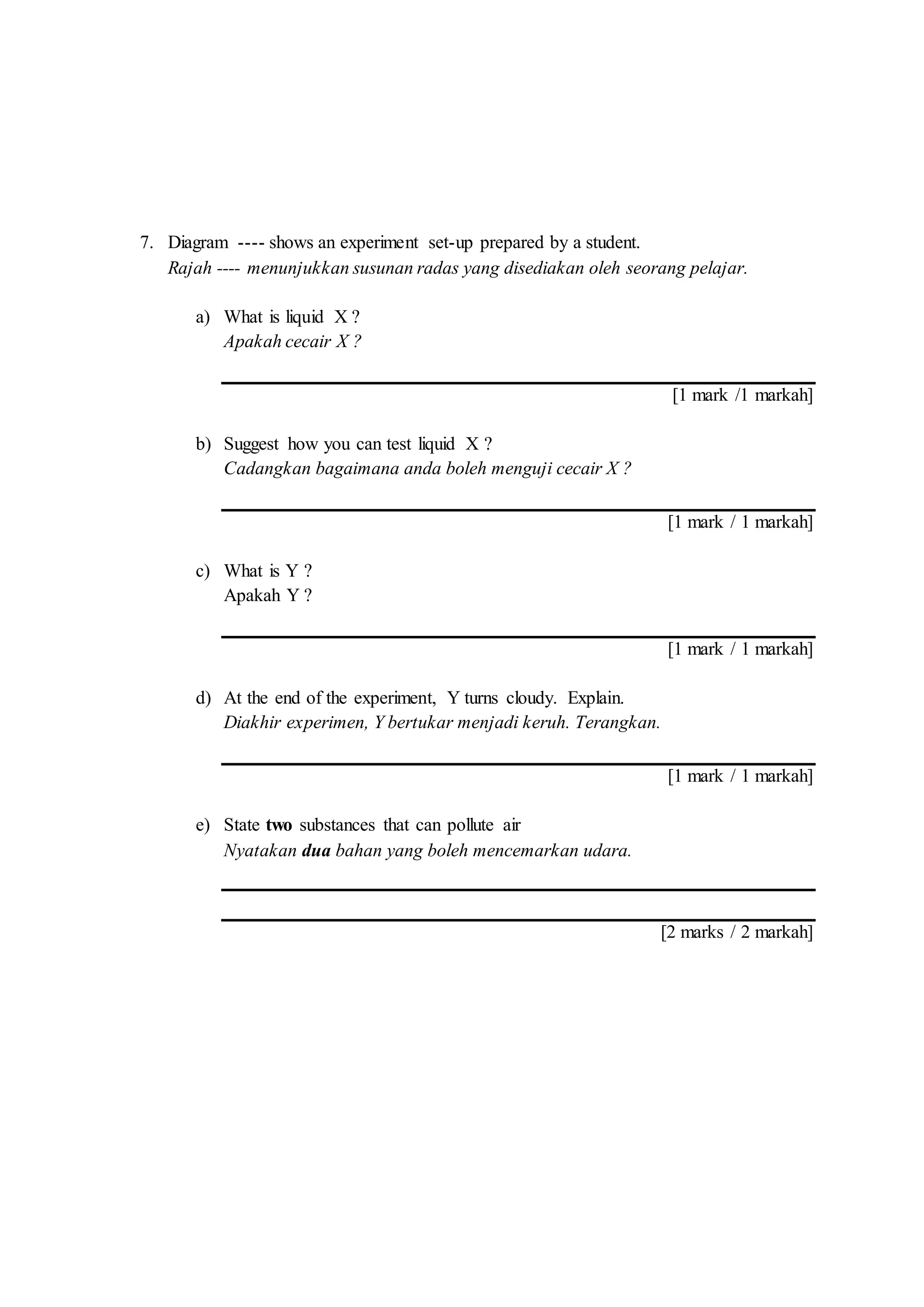 Final exam science form 1 | DOCX