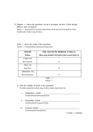 Final exam science form 1 | DOCX