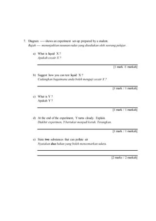 Final exam science form 1 | DOCX