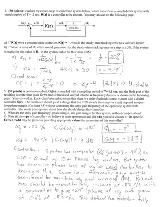 digital control system Final exam | PDF
