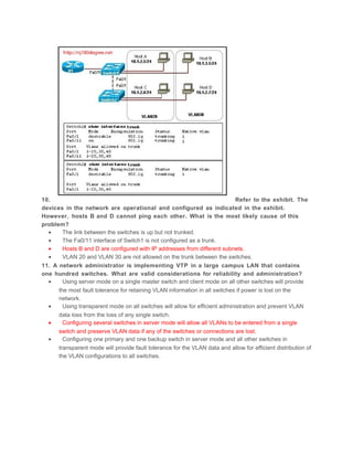 Final exam ccna exploration 3 lan switching and wireless | DOC