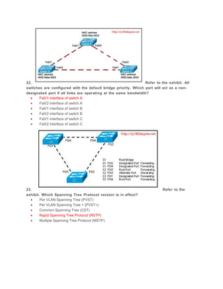 Final exam ccna exploration 3 lan switching and wireless | DOC