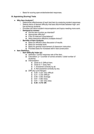 Assessment and Evaluation Final Exam Cheat Sheet.docx