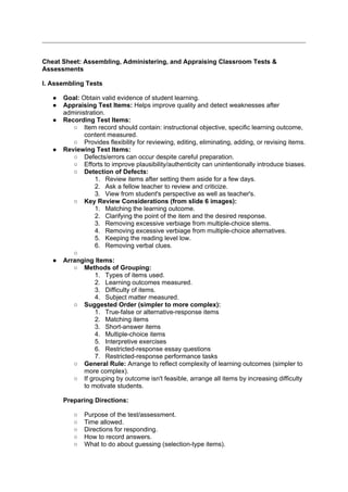 Assessment and Evaluation Final Exam Cheat Sheet.docx
