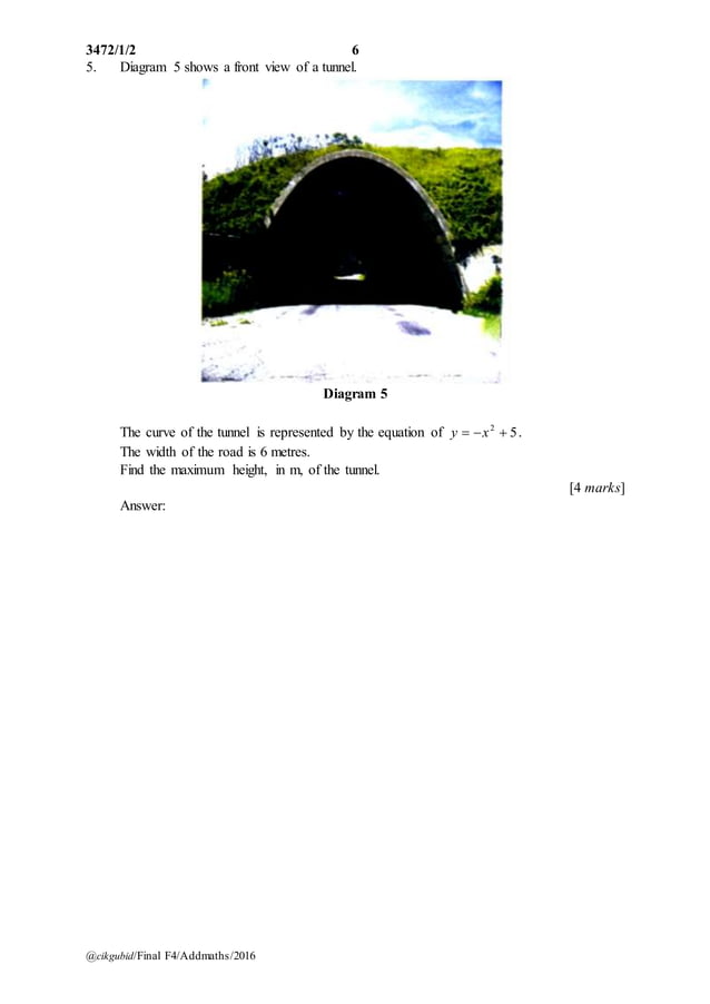 Peperiksaan Akhir Tahun Addmaths Form 4 2016 Pdf